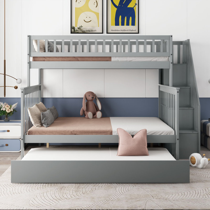 Harriet Bee Frederich Twin over Full Standard Bunk Bed with Trundle by Harriet Bee Wayfair
